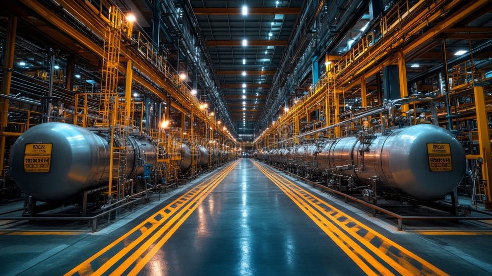 Industrial Facility Showcasing Advanced Extraction and Processing ...