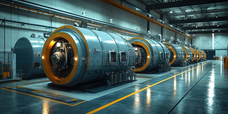 Industrial Facility Showcasing Advanced Processing Machines in a Modern ...