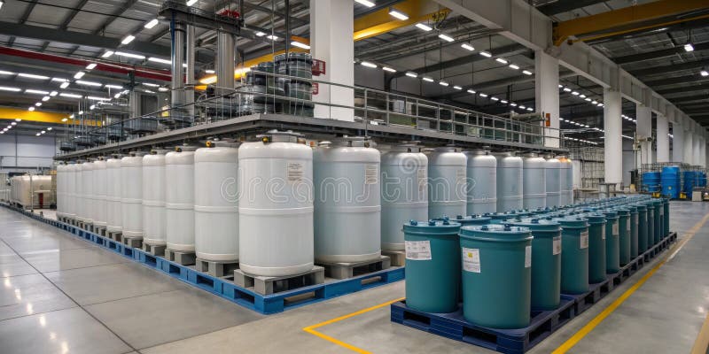 Industrial Facility Showcasing Large Storage Tanks and Containers for ...