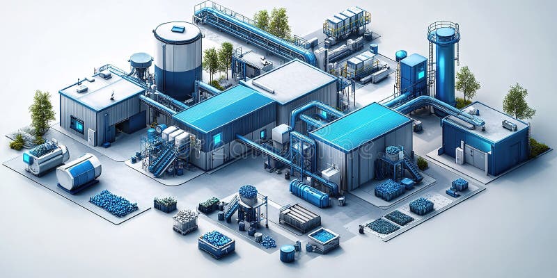 Industrial Facility Showcasing Modern Production Processes with ...