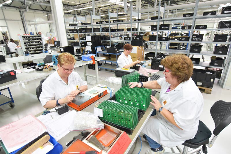 Industrial Factory for Assembly of Microelectronics - Interior a ...