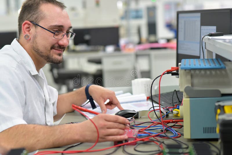 Industrial Factory for Assembly of Microelectronics - Interior a Stock ...