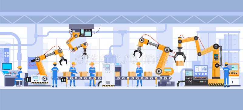 Industrial Factory Building Inside Illustrations Stock Vector ...