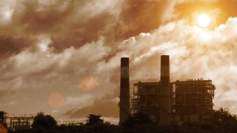 Industrial Building with Smoke (HD Loop) Stock Video - Video of factory ...