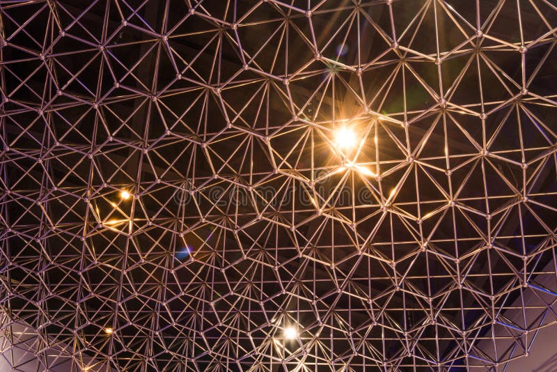 Industrial Factory Ceiling with Roof Beam and Lights Stock Photo ...