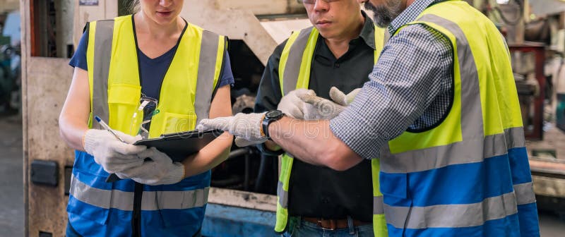 Industrial Factory Concept. Engineering with Technician and Worker ...