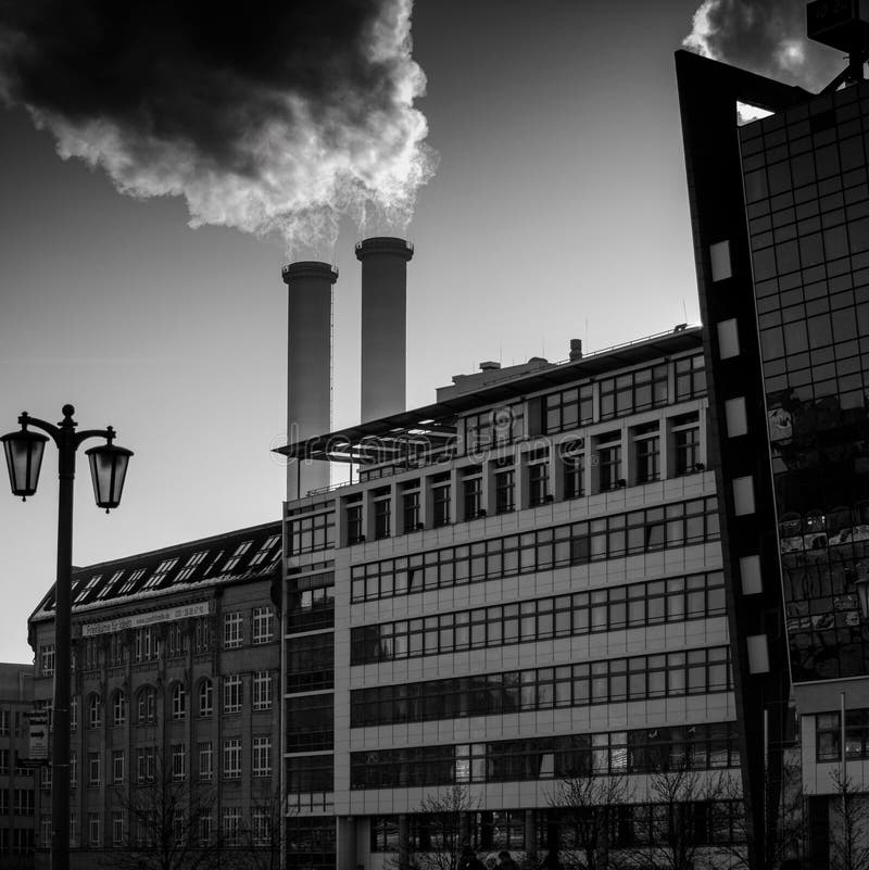 Factory Pollution in Berlin Stock Photo - Image of production ...
