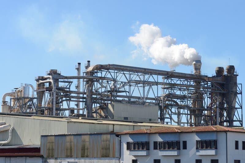Industrial Factory Exterior Stock Image - Image of contamination ...