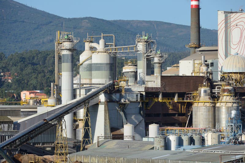 Industrial Factory Exterior Stock Image - Image of chimney, metal: 62654025