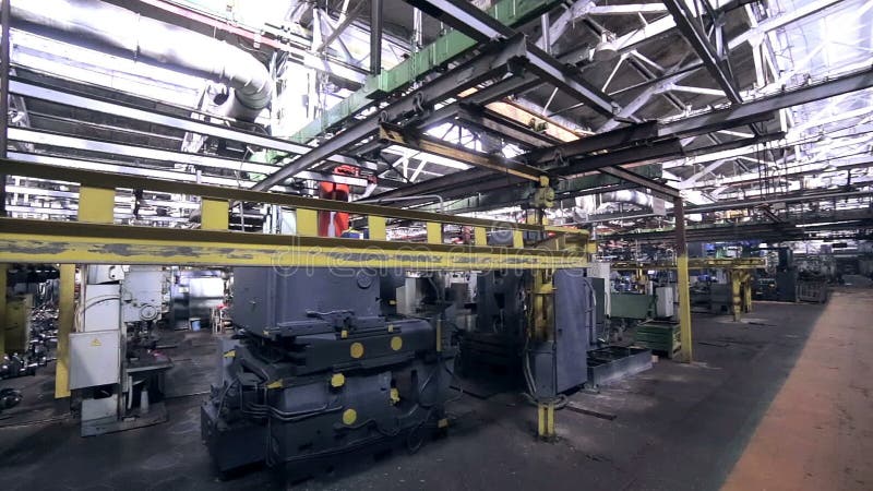 Industrial factory inside. stock footage. Video of drone - 68924740
