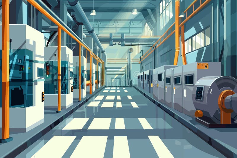 Industrial Factory Interior Isolated Vector Style Stock Vector ...