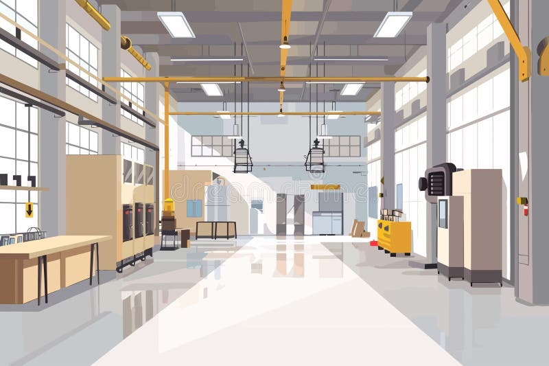 Industrial Factory Interior Isolated Vector Style Stock Vector ...