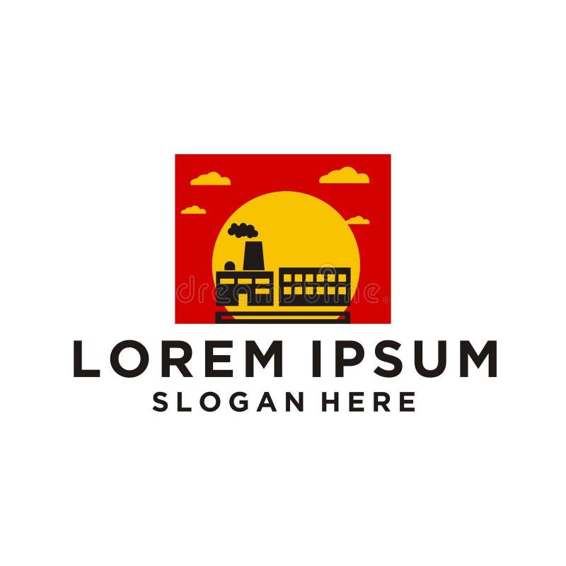 Industrial factory logo stock vector. Illustration of environment ...