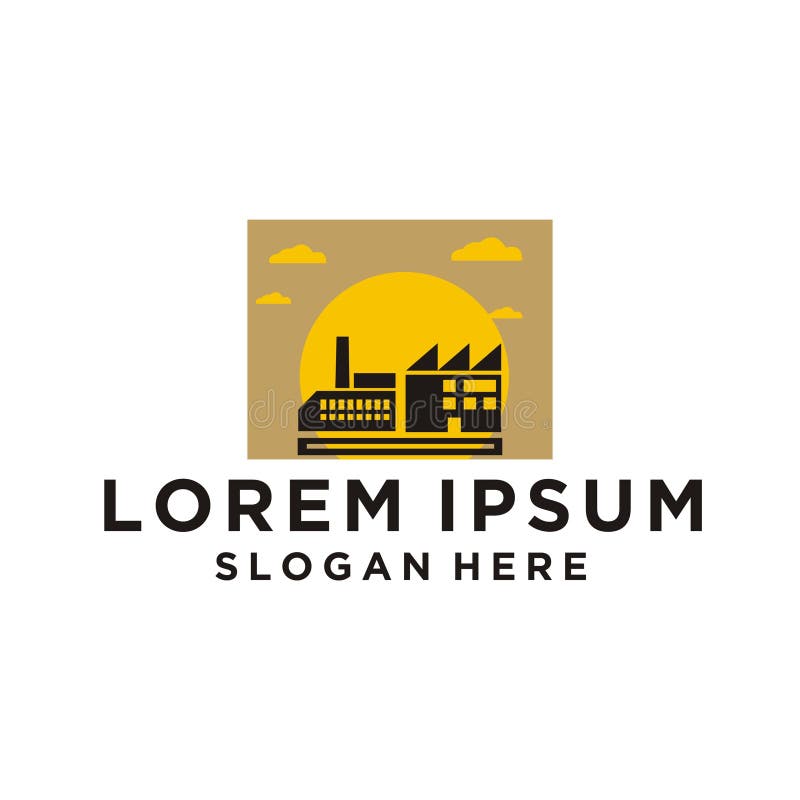 Industrial factory logo stock vector. Illustration of creative - 121691328