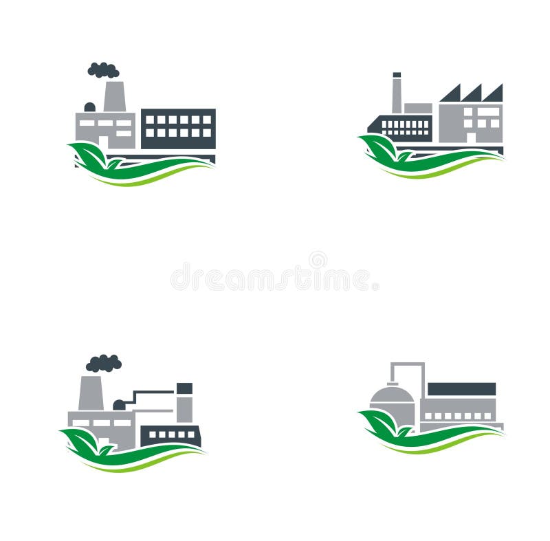 Industrial factory logo stock illustration. Illustration of equipment ...