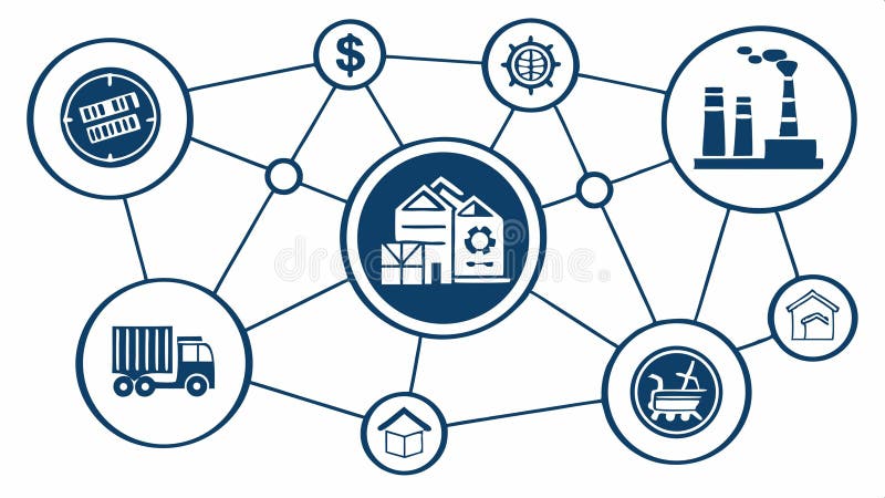 Industrial Factory Network, Manufacturing Process and Production Chain ...