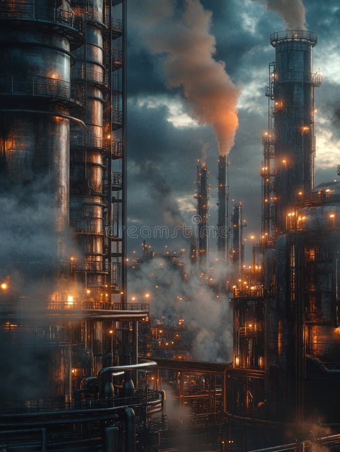 Industrial Factory Smoke Stack Stock Photo - Image of chemical ...