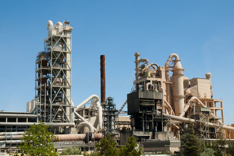 Big factory in Spain. stock photo. Image of pipeline - 10811524