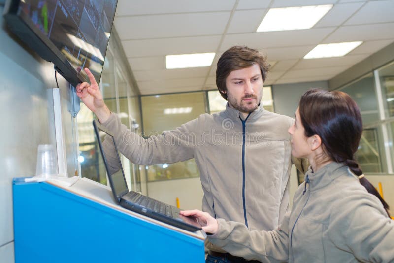 Industrial Factory Workers Talking Stock Photo - Image of bottling ...