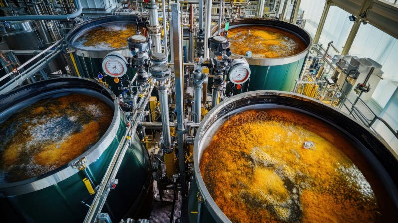 Industrial Fermentation Tanks in Biotechnology Facility Stock Image ...