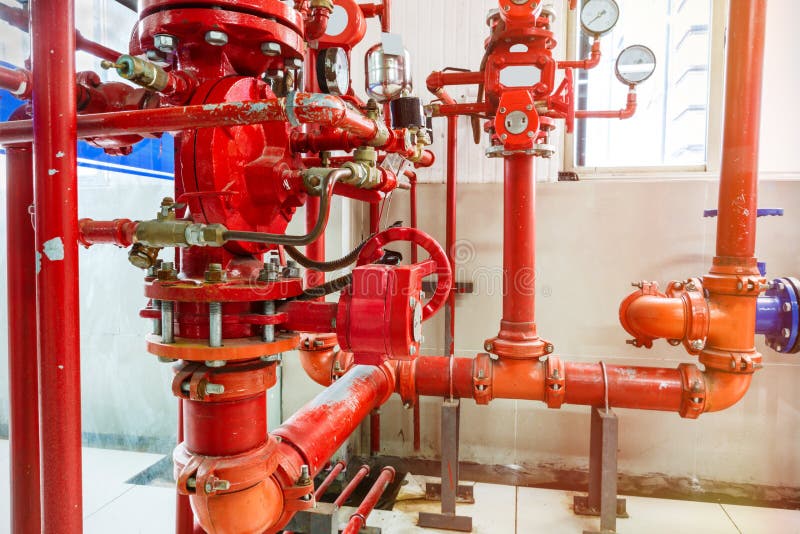 Industrial Fire Control System Stock Image - Image of connection, gauge ...