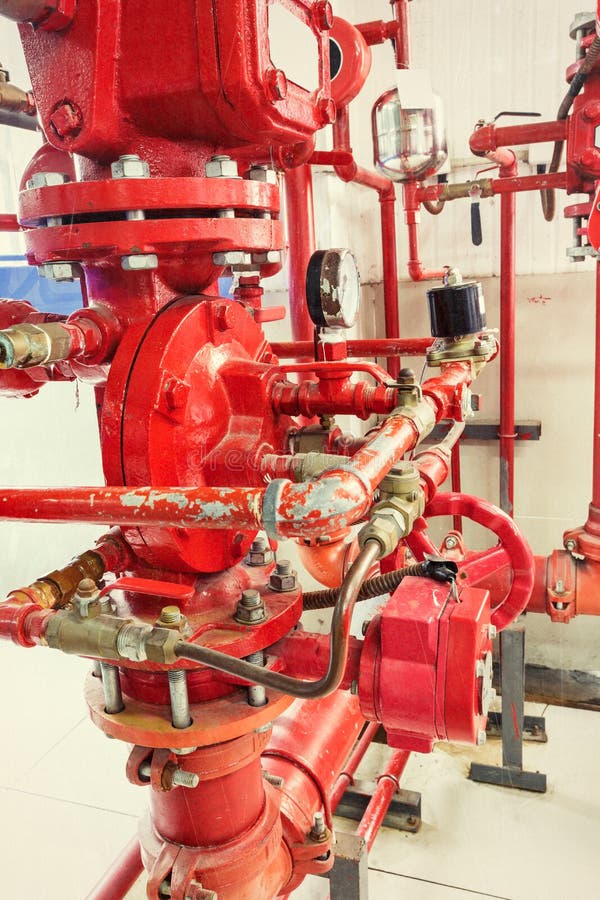 Industrial Fire Control System Stock Image - Image of connection, gauge ...