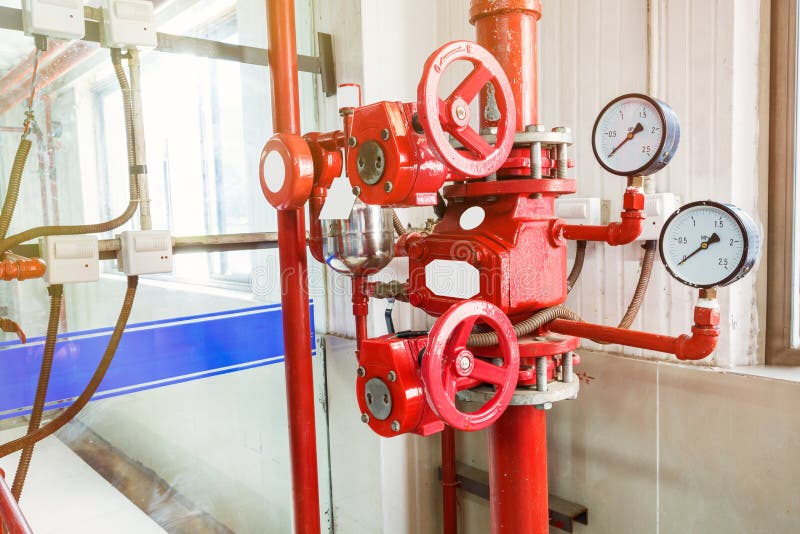 Industrial Fire Control System Stock Photo - Image of manometer, panel ...