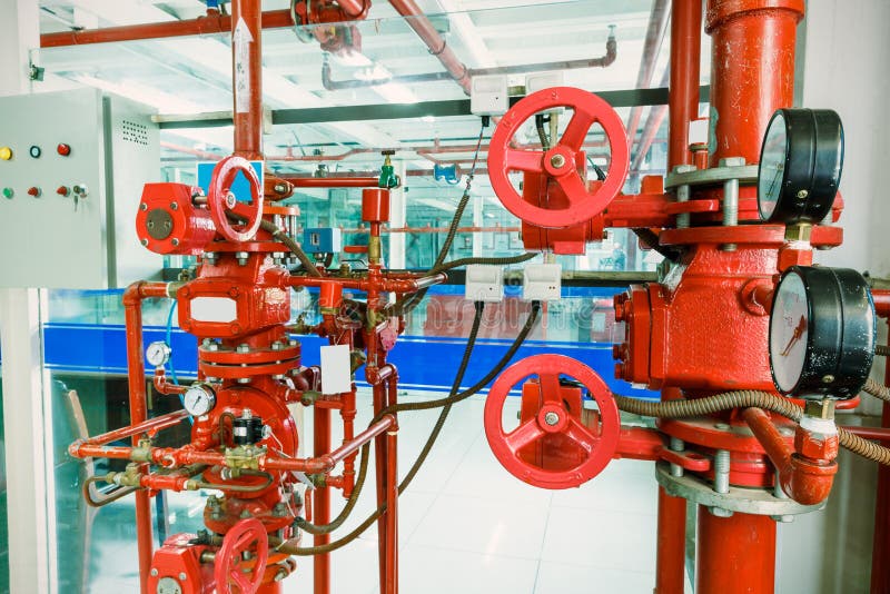Industrial Fire Control System Stock Image - Image of connection, gauge ...