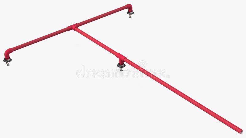 Industrial Fire Sprinkler System with Custom Piping Layout Stock Photo ...