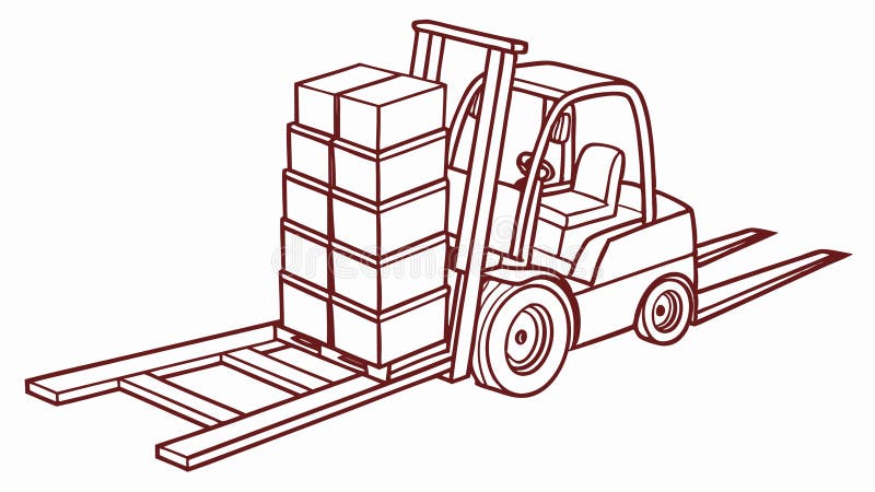 Industrial Forklift. Efficient Material Handling, Vector Design ...