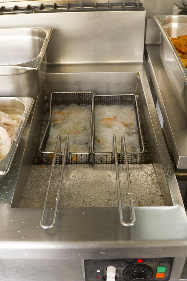 Industrial fryer stock photo. Image of kitchen, frying - 21490048
