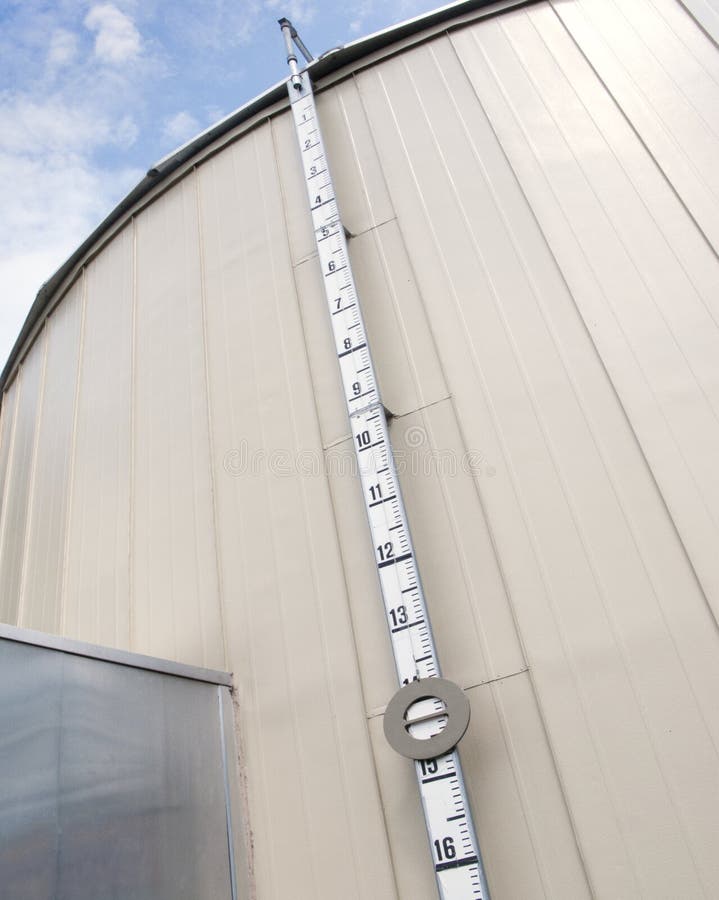 Industrial fuel tank gauge stock image. Image of water - 25932359