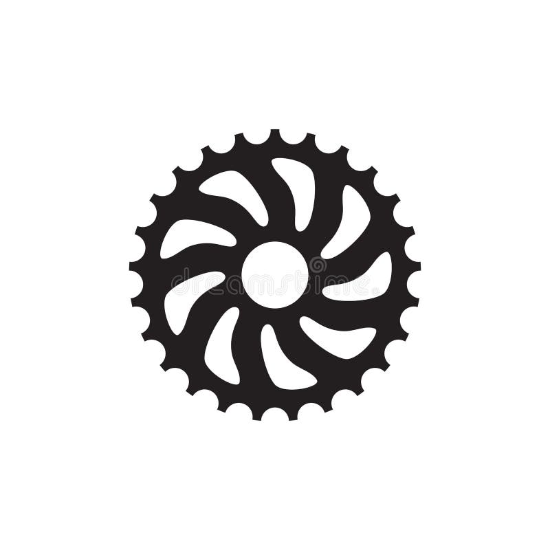 Industrial Gear, Bicycle and Motorcycle Icon Logo Design Stock Vector ...