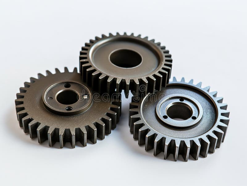 Industrial Gear Cogs on White Background Stock Image - Image of ...