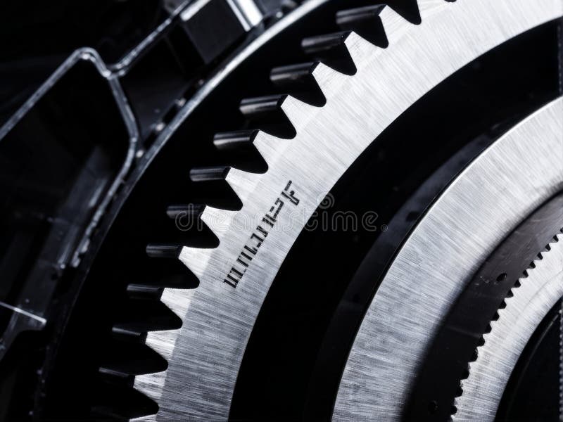 Industrial Gear in a Factory Stock Illustration - Illustration of blue ...
