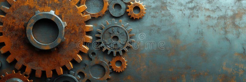 Industrial Gear Patterns Create a Robust Mechanical Design with Gray ...