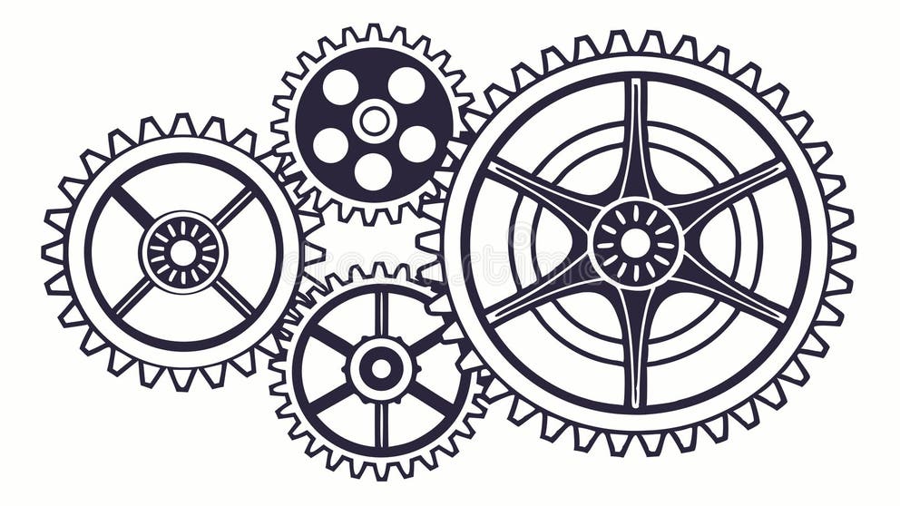 Industrial Gears and Cogs, Mechanical Components, Engineering Concept ...