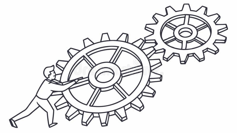 Industrial Gears, Precision Engineering. Vector Design Generative AI ...