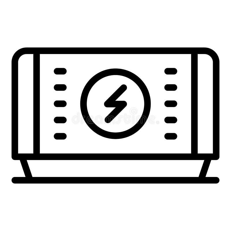 Industrial Generator Icon Outline Vector. Electric Engine Stock ...