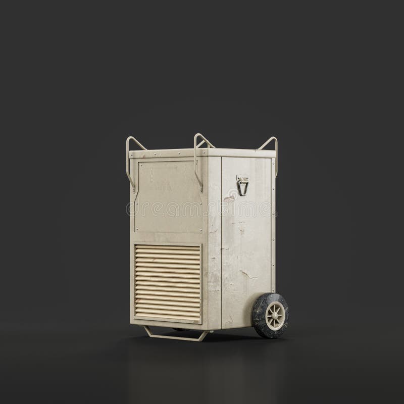 Industrial Generator Machine, Side View, 3d Rendering Stock ...