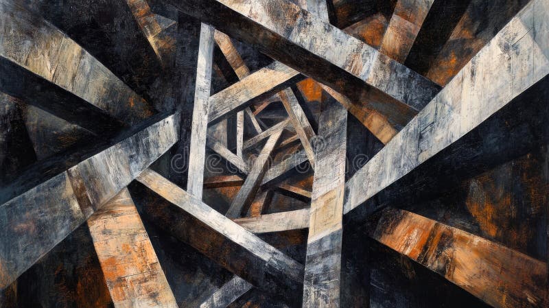 Industrial Geometry Intricate Interwoven Structures in Modern Design ...