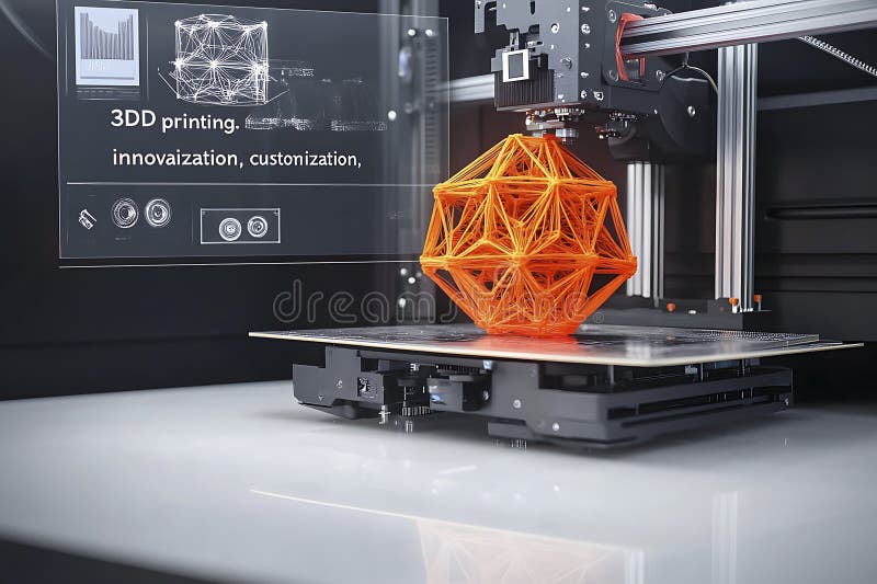 Industrial-Grade 3D Printer for Rapid Prototyping Stock Image - Image ...