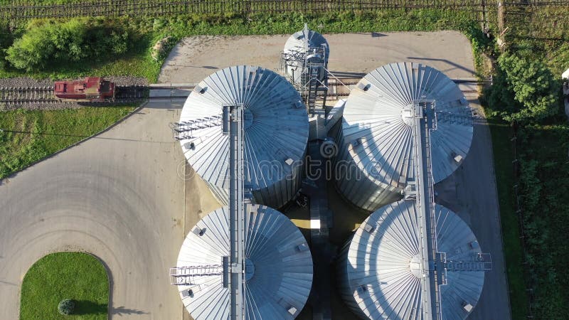 New Industrial Grain Silos Grain Storage Tanks from Drone Stock Video ... New Industrial Grain Silos Grain Storage Tanks from Drone Stock Video ...