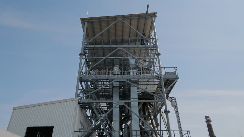 Industrial Grain Silos and Processing Plant. a Large Industrial ...