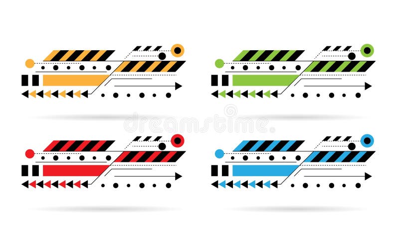 Industrial Graphic Design Element Line Art Different Colors Stock ...