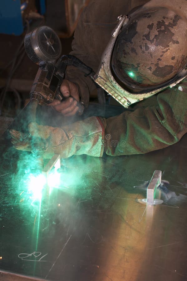 Electric welding stock image. Image of glove, craft, iron - 20091037