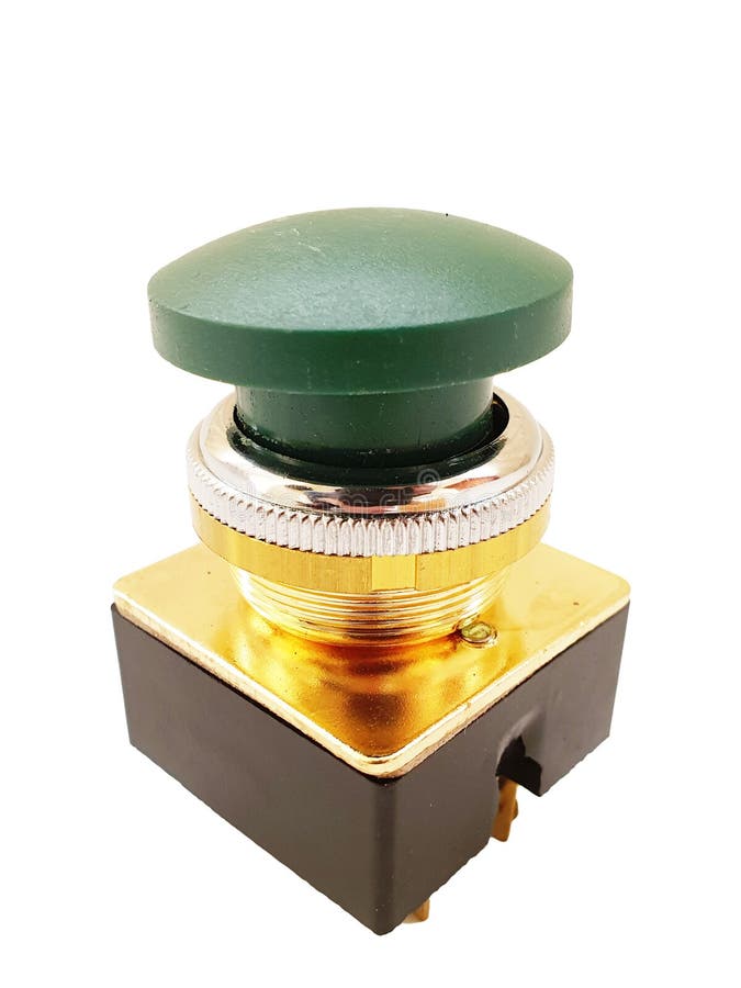 Green Emergency Push Button Stock Image - Image of iron, switch: 275623911