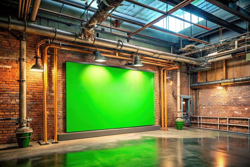 Industrial Green Screen TV Studio Backdrop for Virtual Production ...