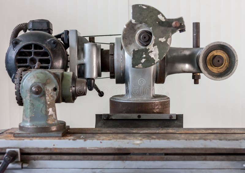 Industrial Grinding Machine in Old Factory Stock Image - Image of ...
