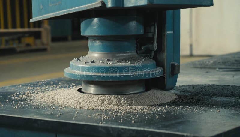 Industrial Grinding Machine Smoothing Metal Surface in Manufacturing ...